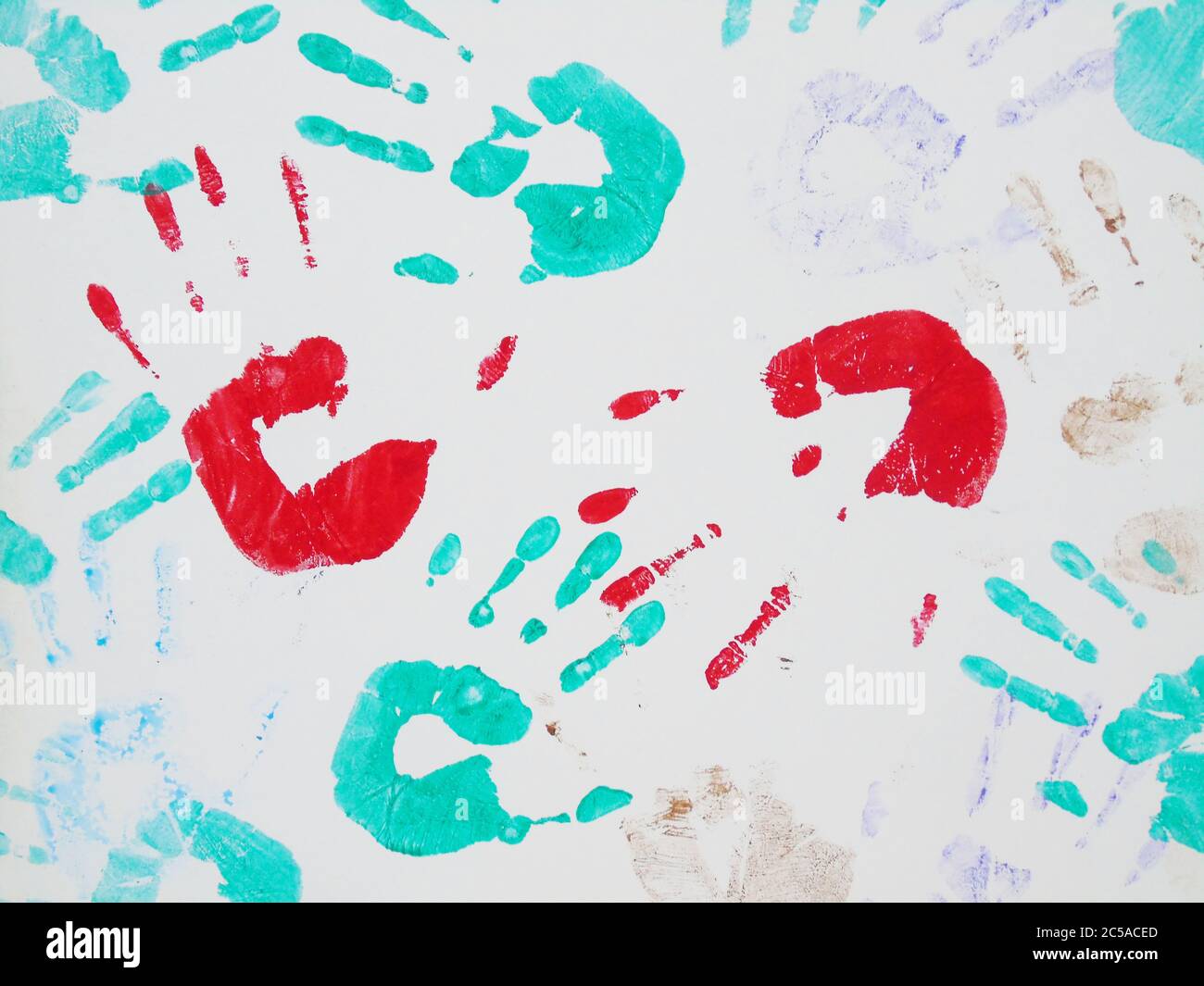 Children handprints hi-res stock photography and images - Alamy