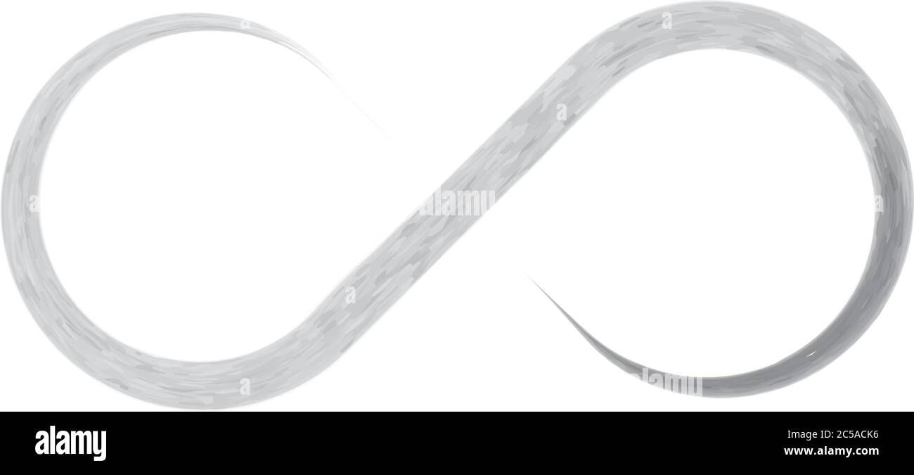 Grey infinity symbol icon. Hand drawn watercolor vectori illustration ...
