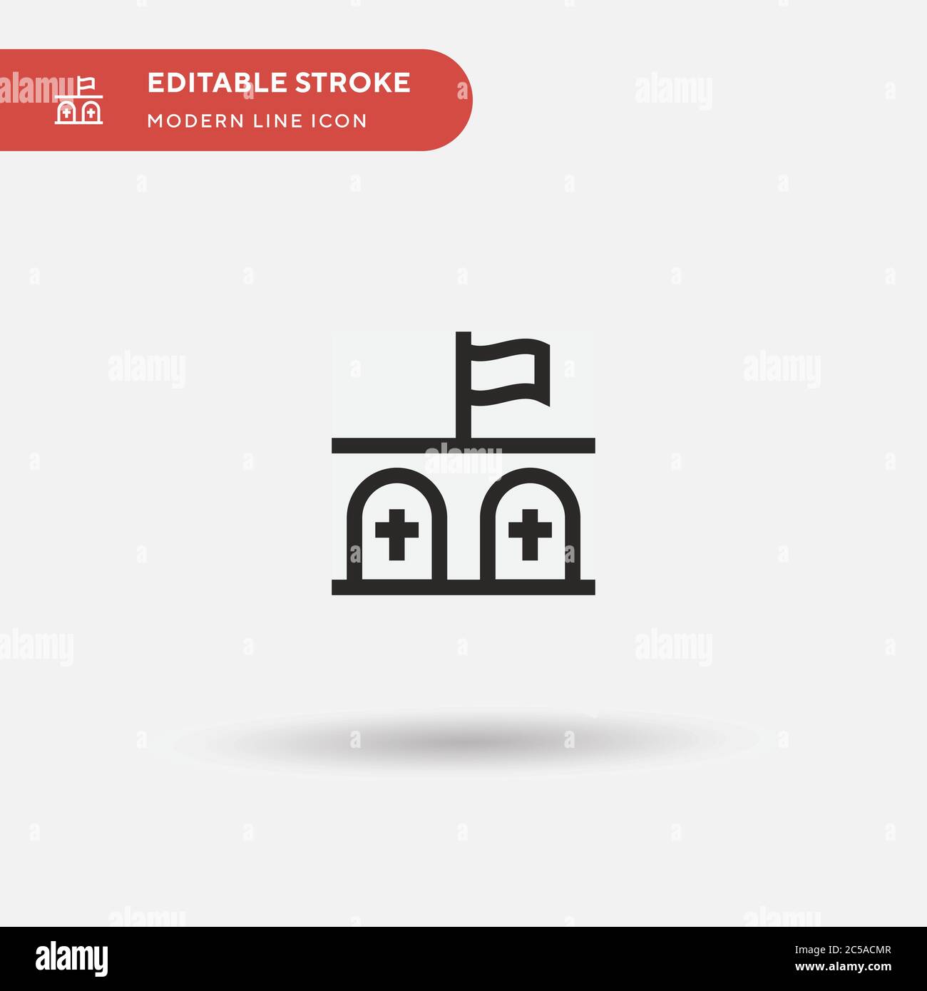 Memorial Simple vector icon. Illustration symbol design template for ...