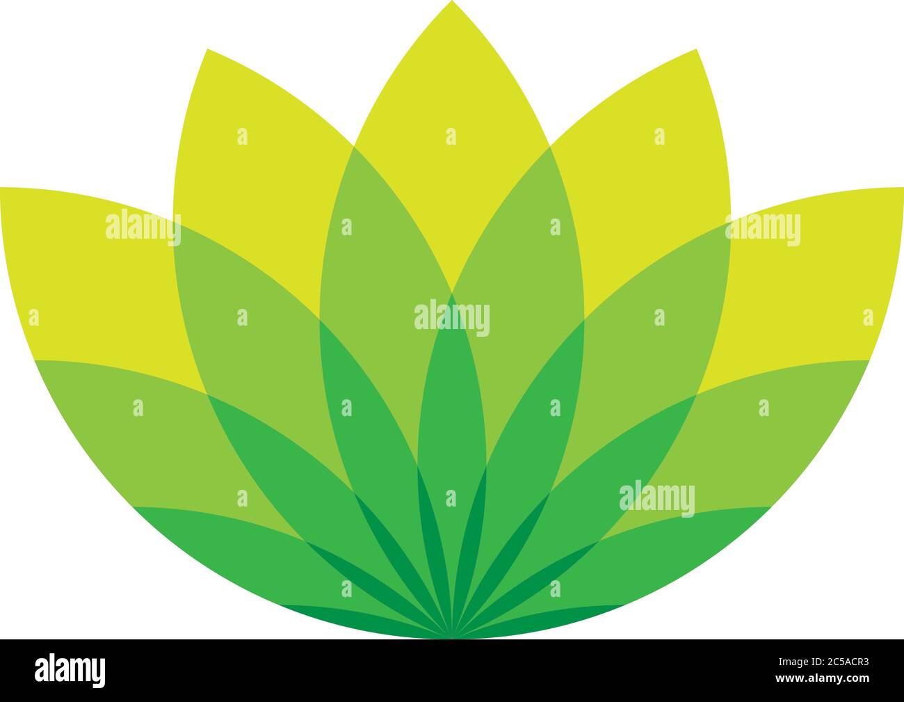 Green lotus icon - wellness beauty and spa theme. Simple flat green ...