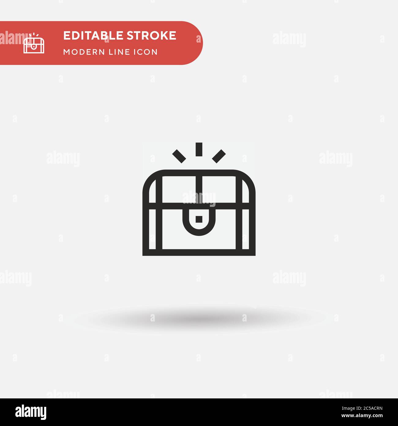Chest Simple vector icon. Illustration symbol design template for web ...
