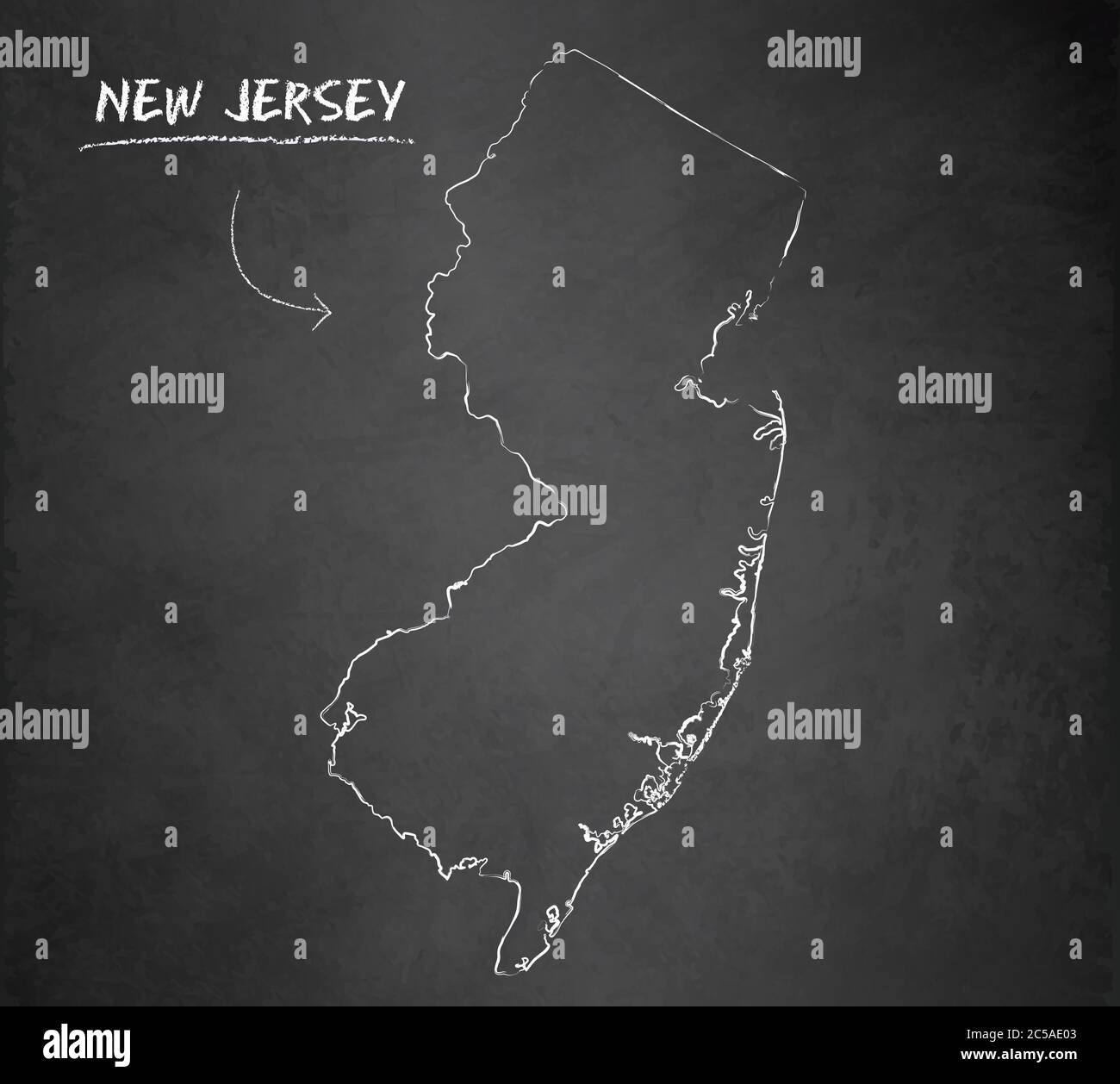 New jersey map Stock Vector Images - Alamy