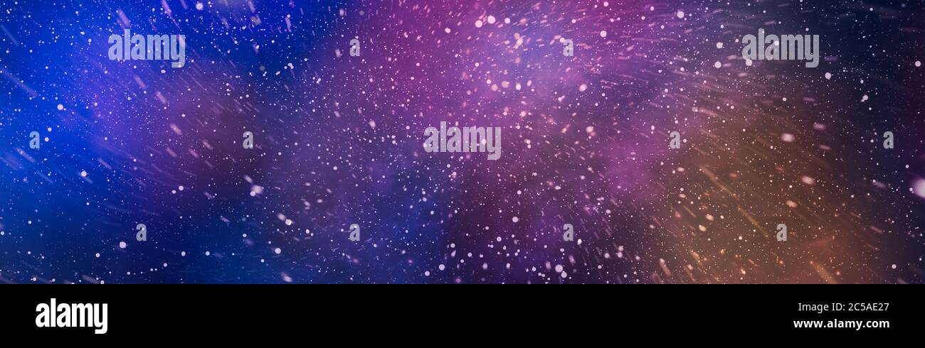 Blue galaxy backdrop. Beautiful outer space. Infinite universe Stock ...