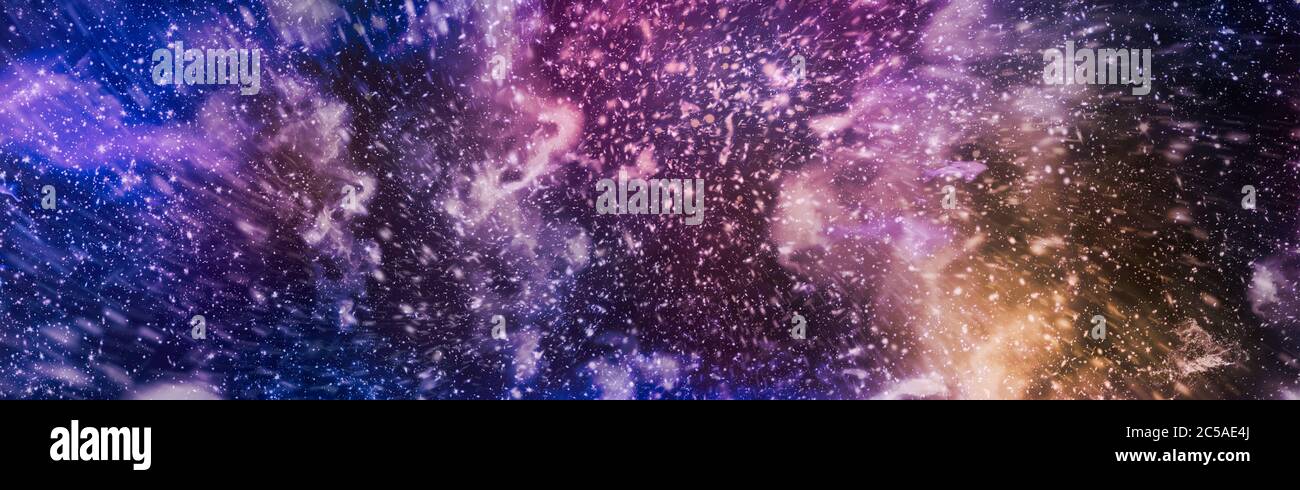 Blue galaxy backdrop. Beautiful outer space. Infinite universe Stock ...