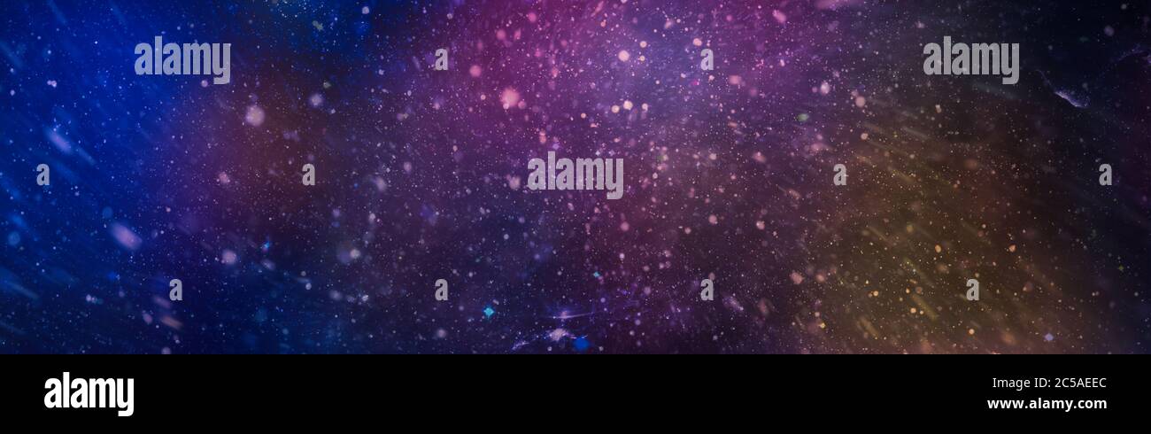 Chaotic space background. Planets, stars and galaxies in outer space ...