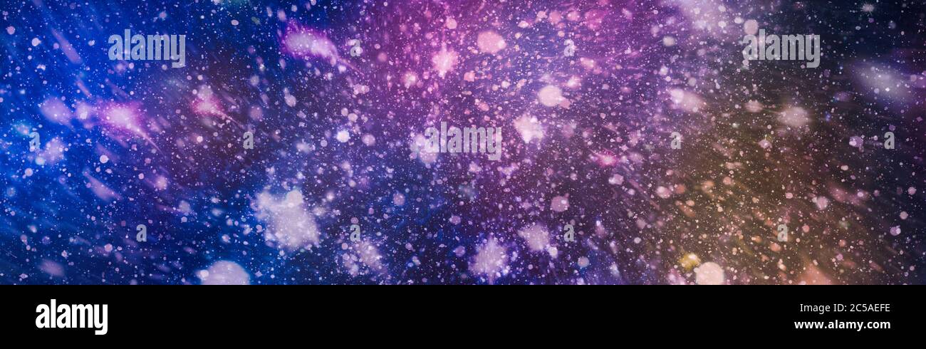 Chaotic space background. Planets, stars and galaxies in outer space ...