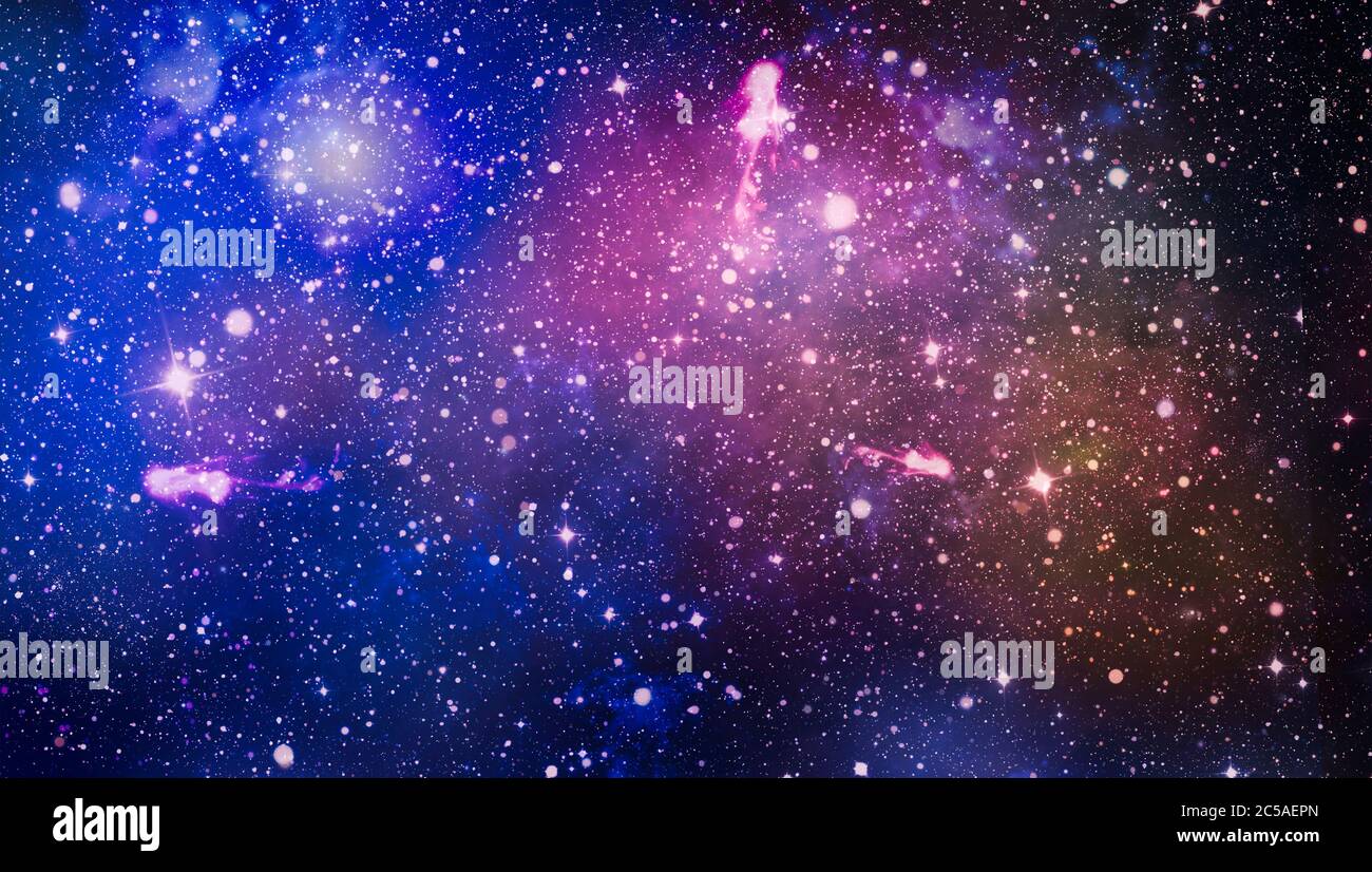 Colorful Stars In Space Background