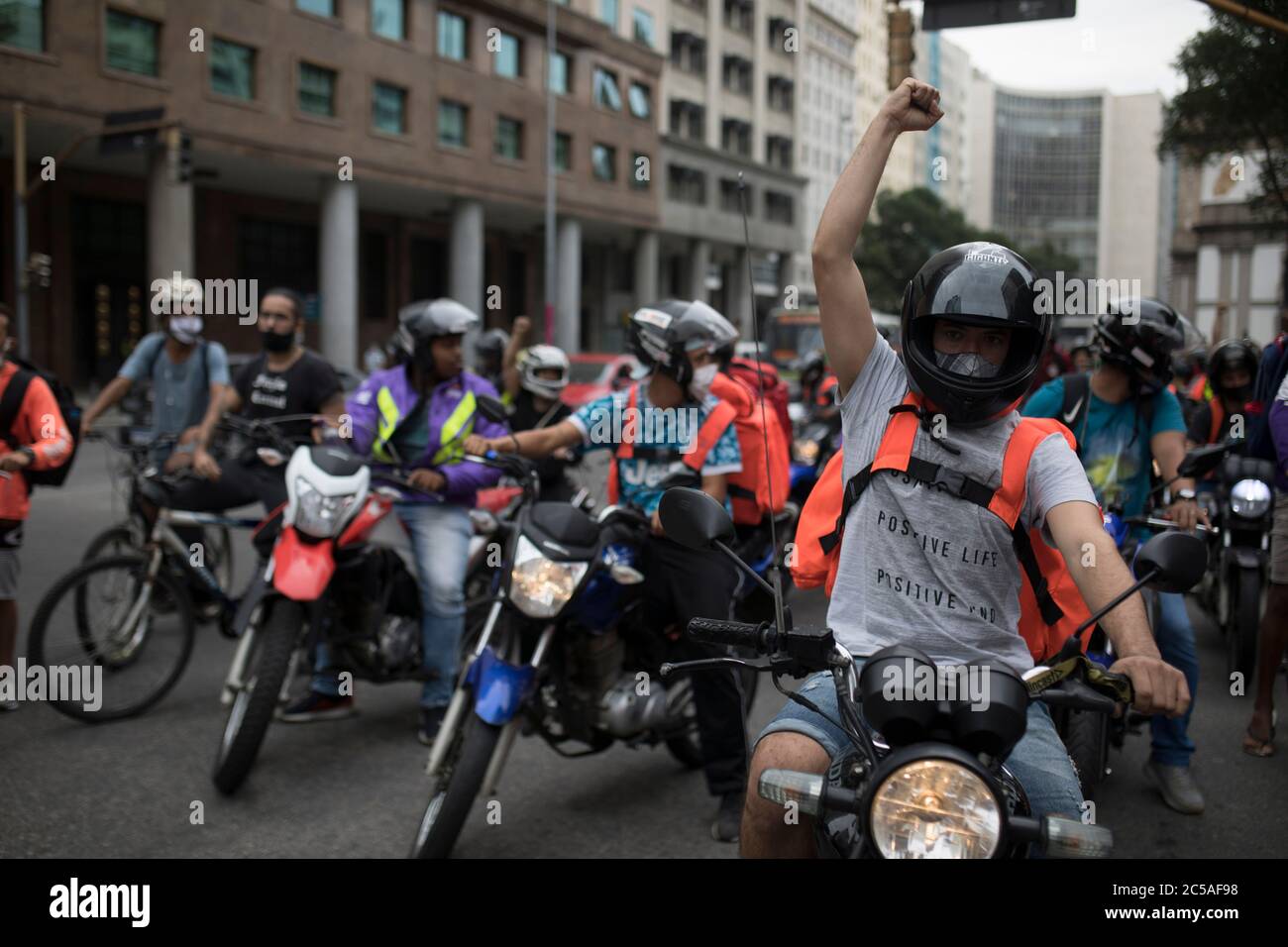 Brazil delivery food protest hi-res stock photography and images - Alamy