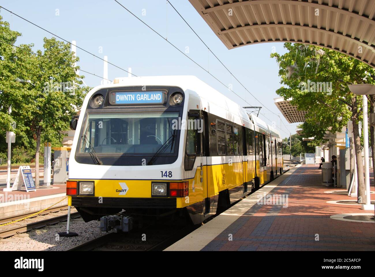 Dallas, Texas - September 2009: Train on the the Dallas light rail ...