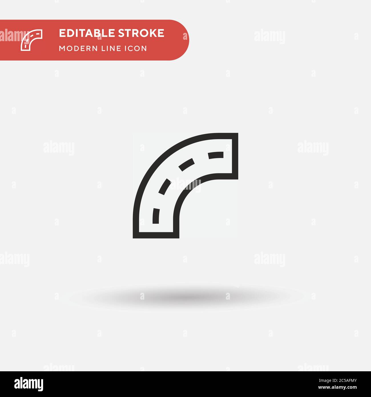 Road Simple vector icon. Illustration symbol design template for web ...