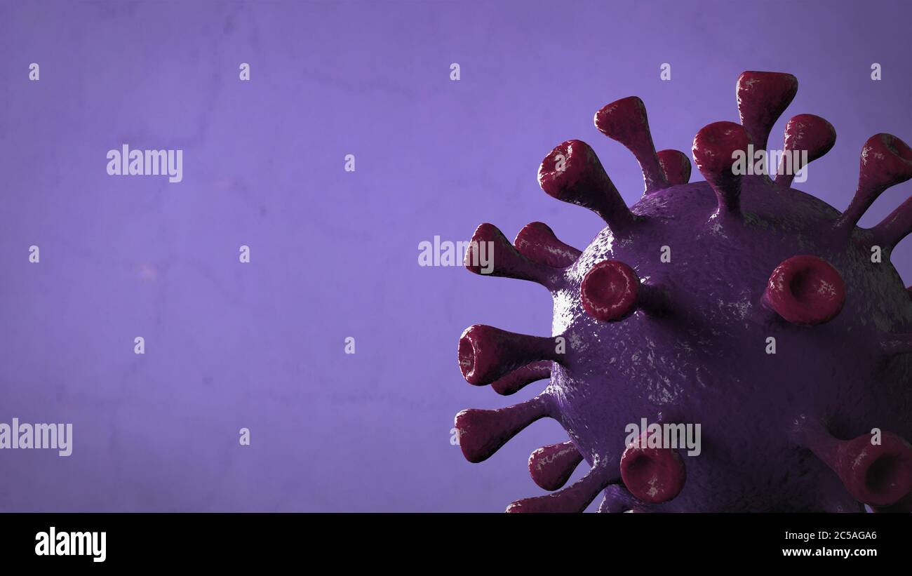 Corona Virus Banner Violet Isolated with Color Background. Microbiology ...