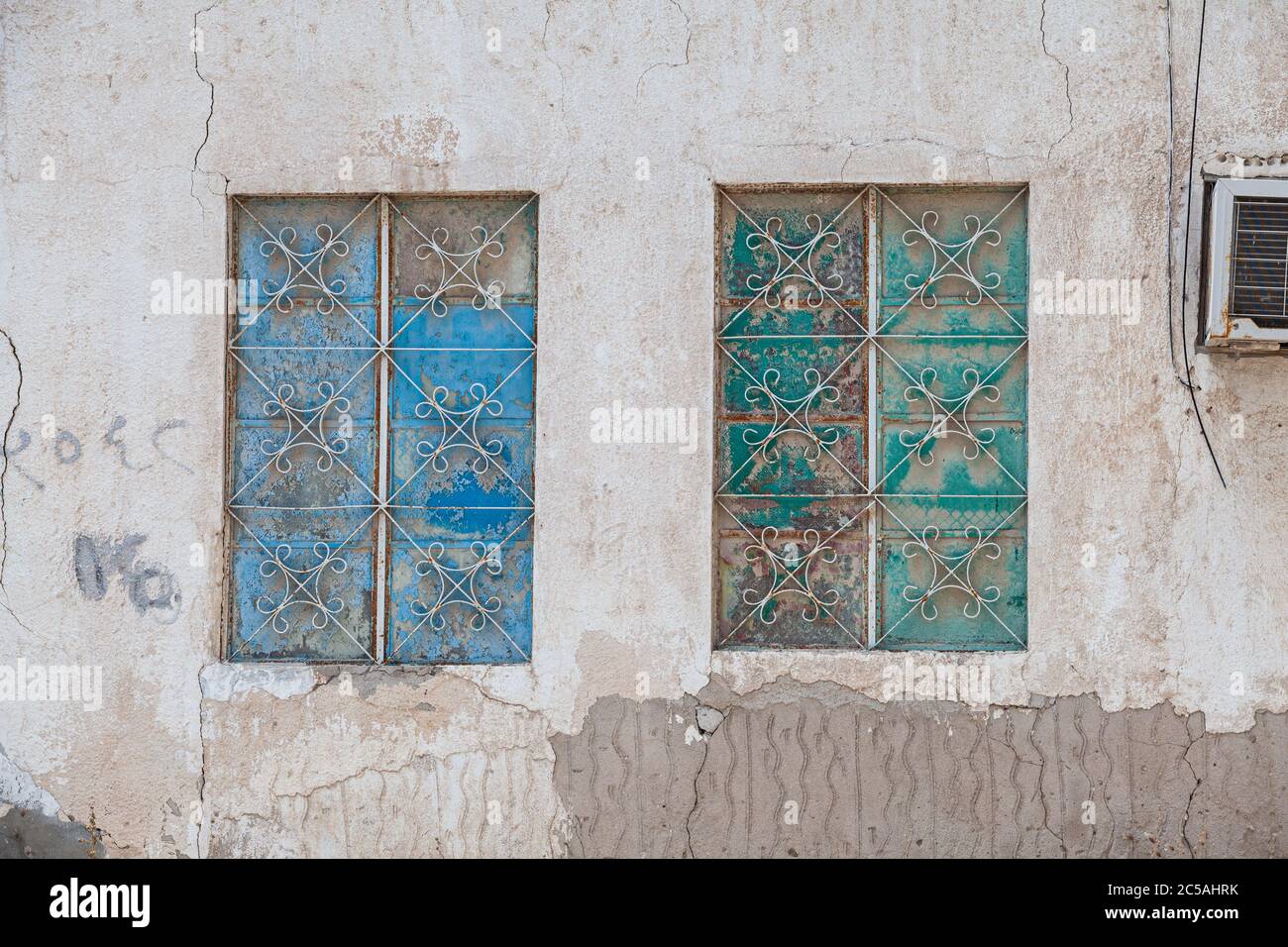 Middle eastern colourful decorated metal window shutters Stock Photo ...