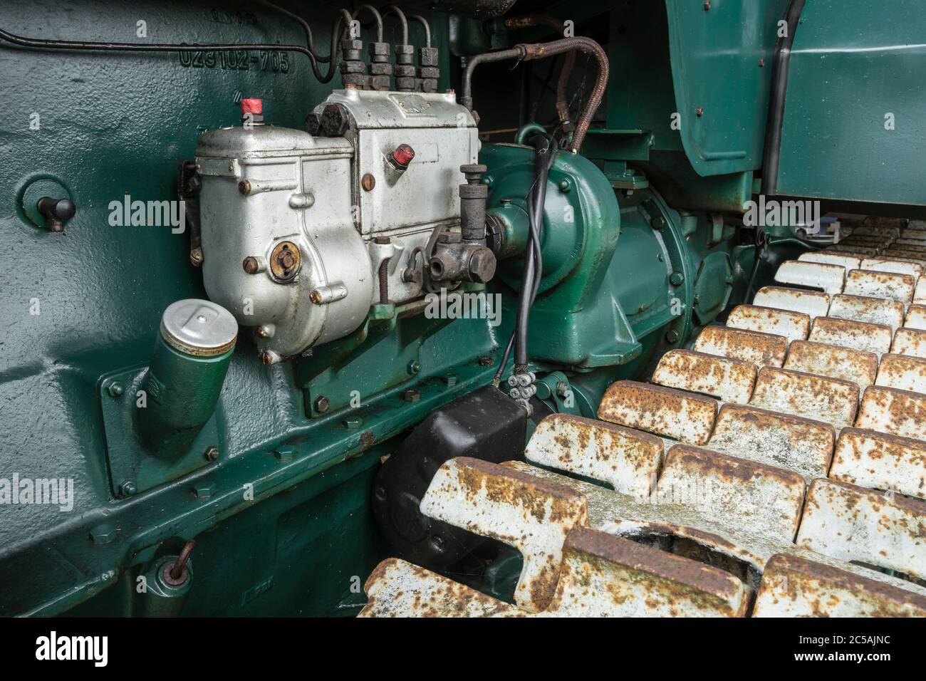 crawler chain of a historic tractor Stock Photo - Alamy
