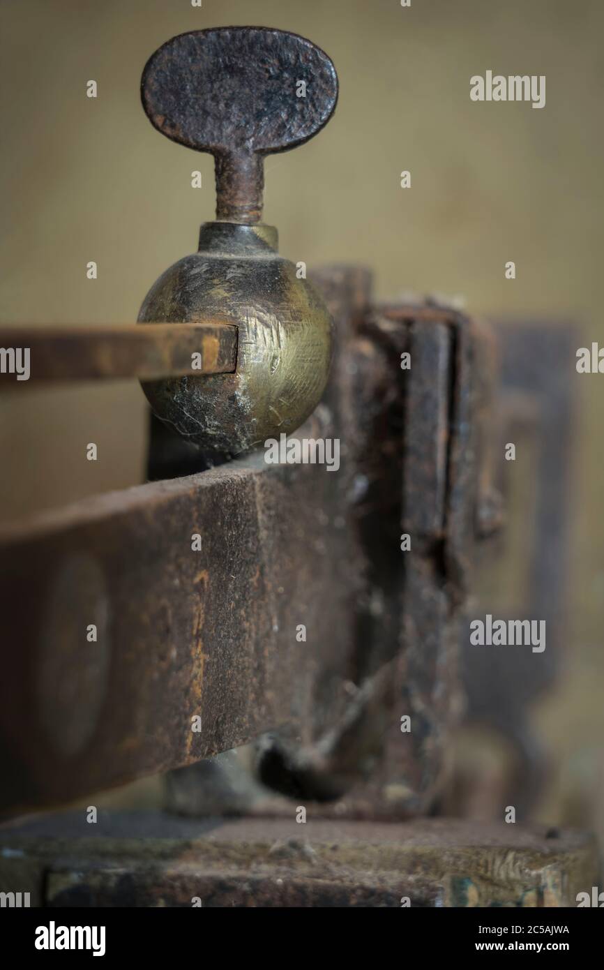 shifting weight on a historic scale Stock Photo - Alamy