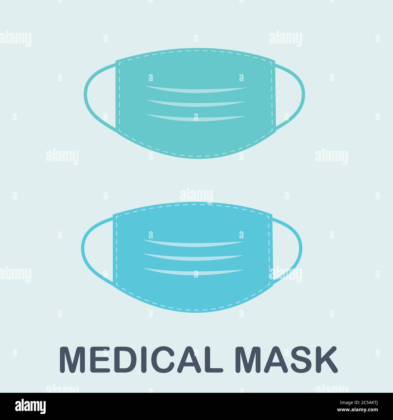 Medical face mask icon set. Vector icon isolated on white background ...