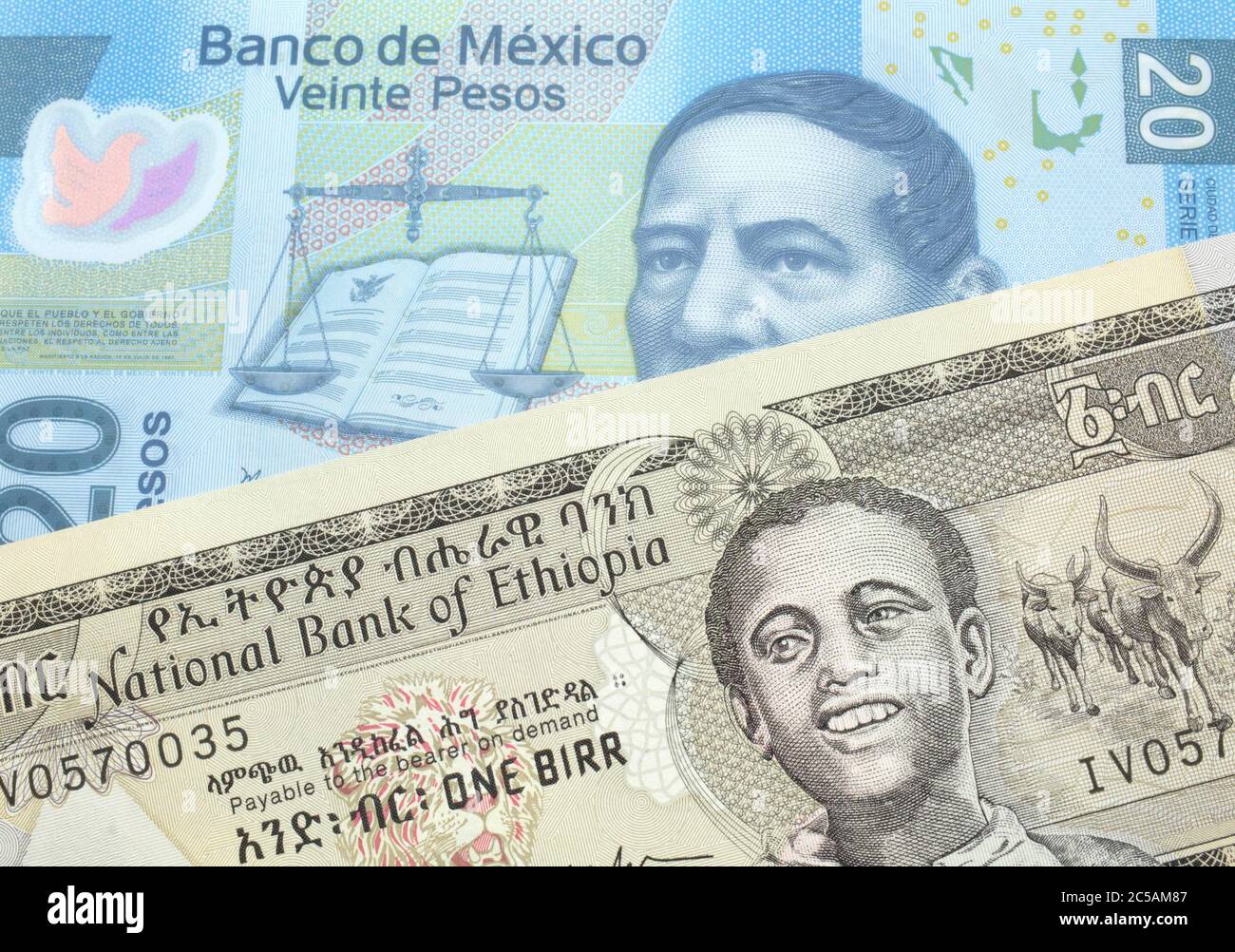Ethiopia one birr bank note hi-res stock photography and images - Alamy