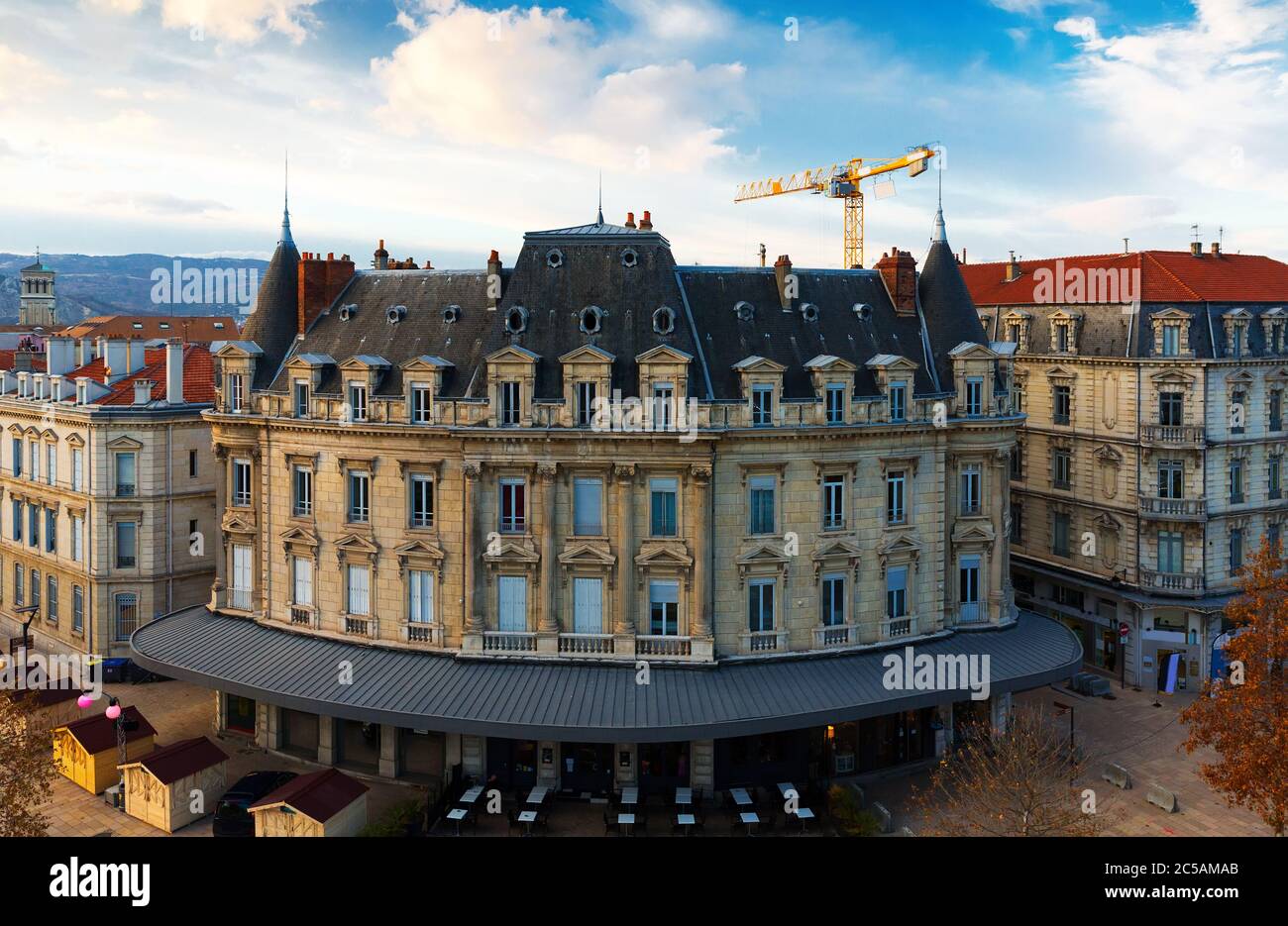 Panorama of french city Valence on north country outdoors Stock Photo ...