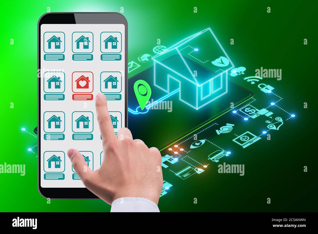 Concept of buying real estate over the internet Stock Photo - Alamy