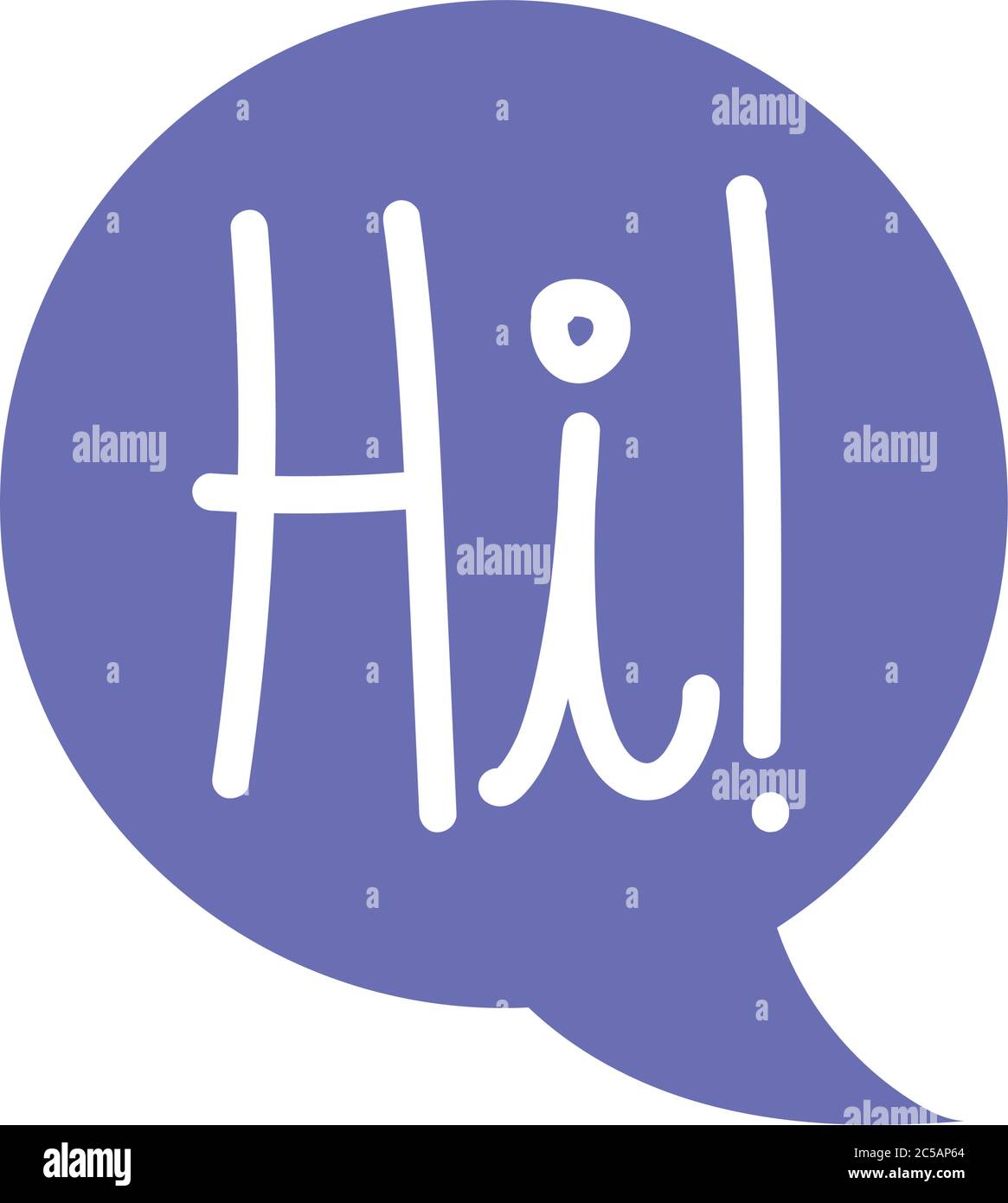 hi speech bubble comic talk isolated icon design vector illustration ...