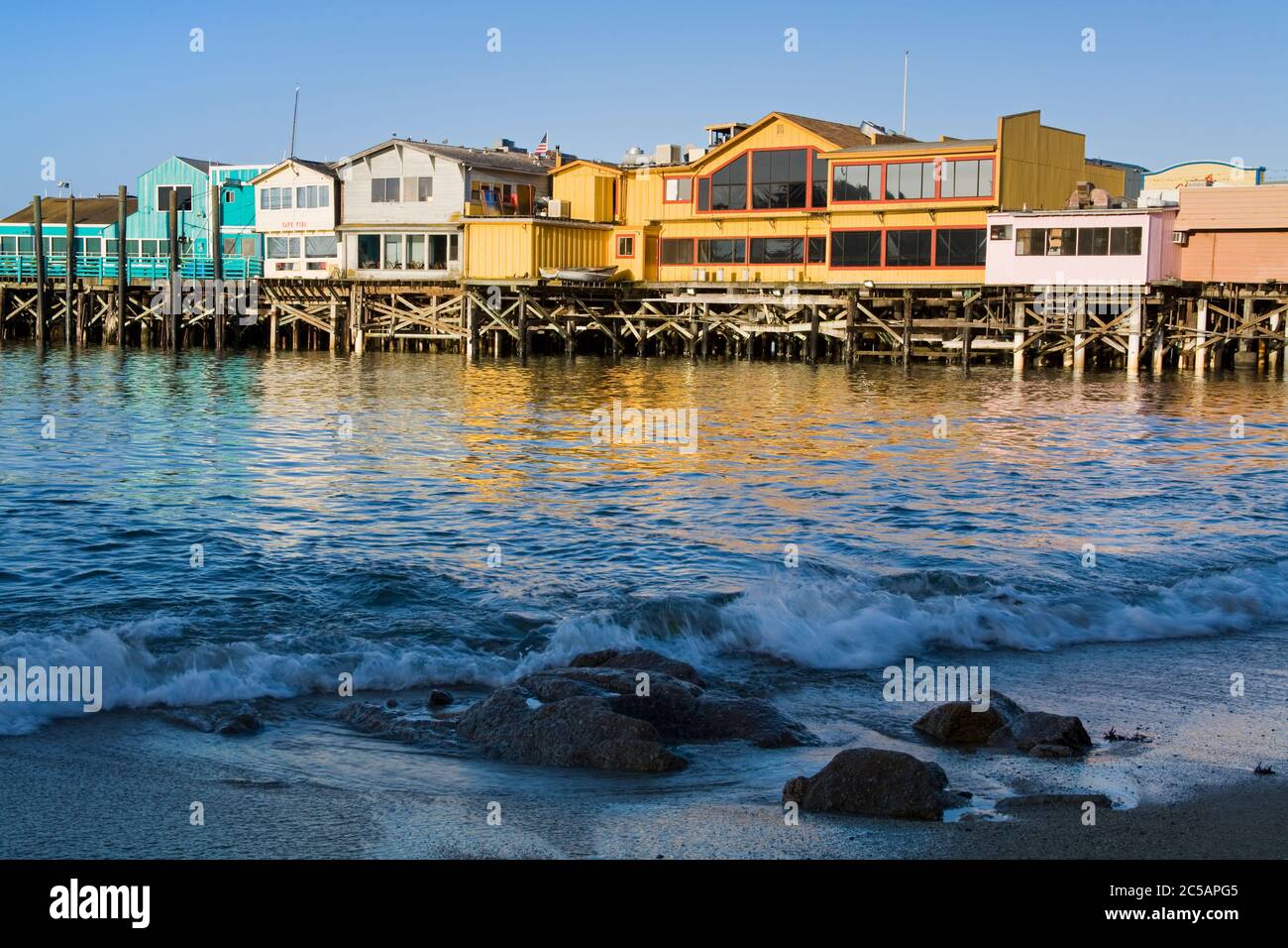 Breakwater Cove & Fisherman's Wharf,Monterey,California,USA Stock Photo ...