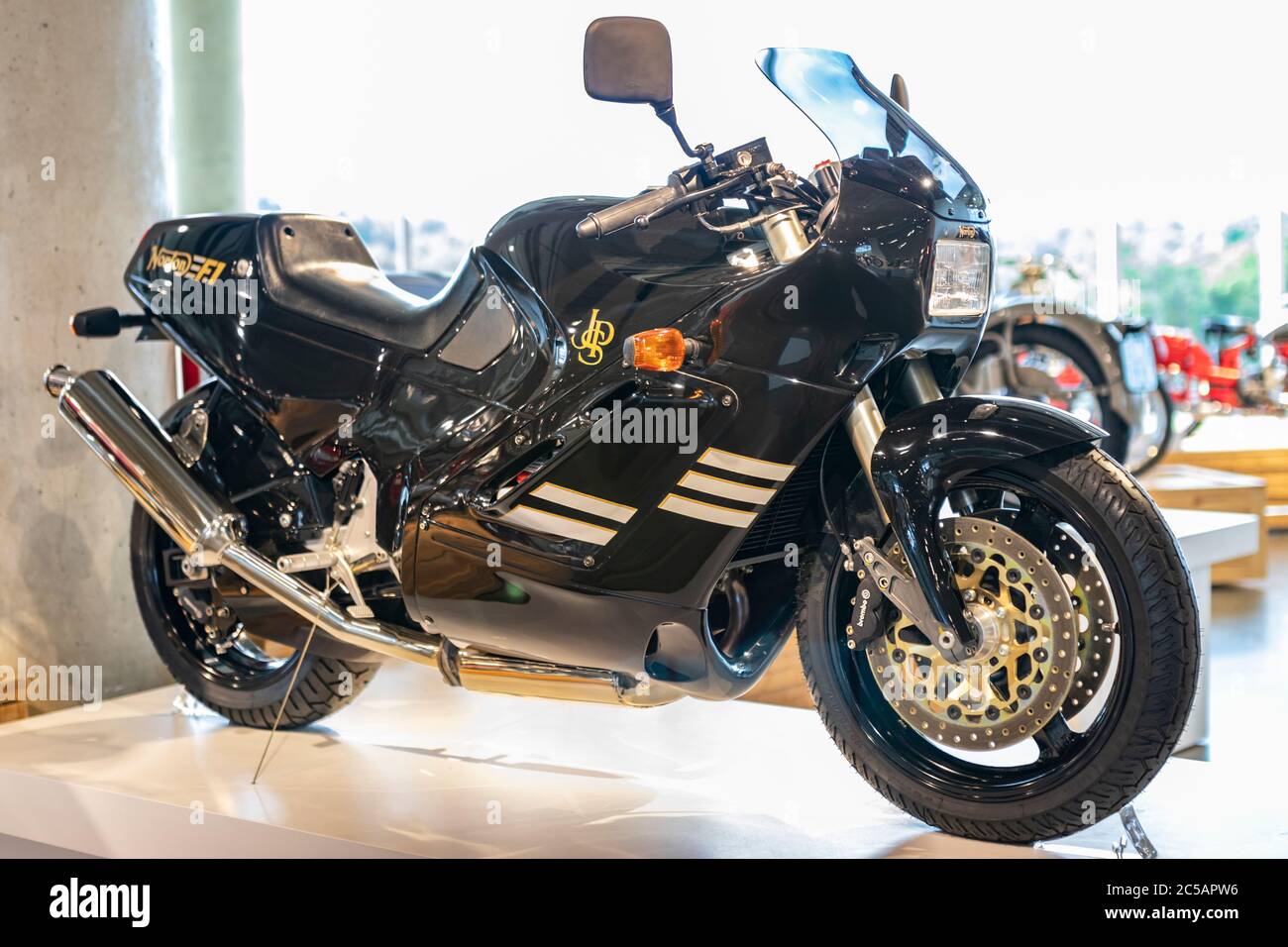 The Norton F1 is a road-going sports motorcyclein the Barber Vintage ...