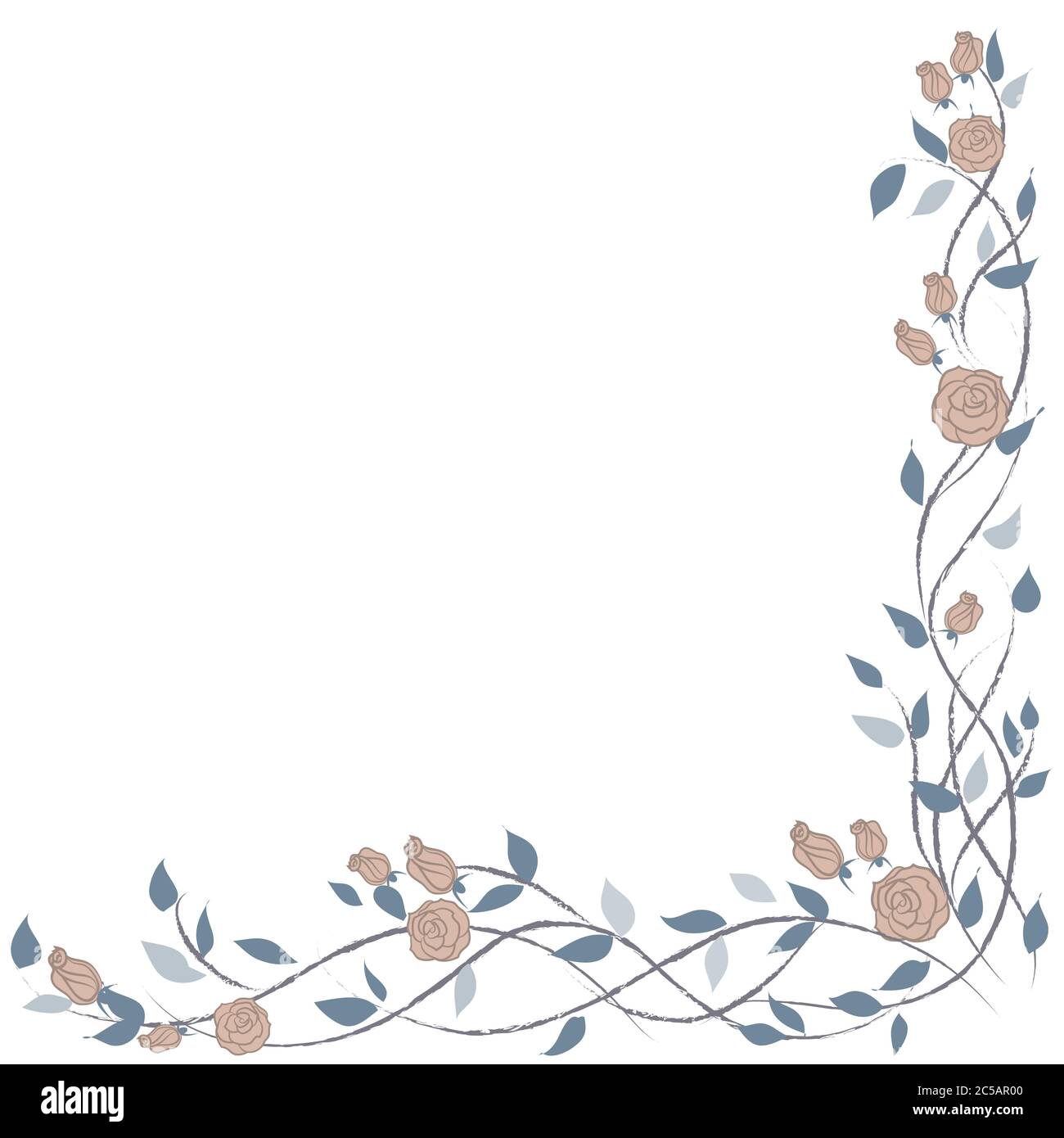 Pink rose leaves Stock Vector Images - Alamy