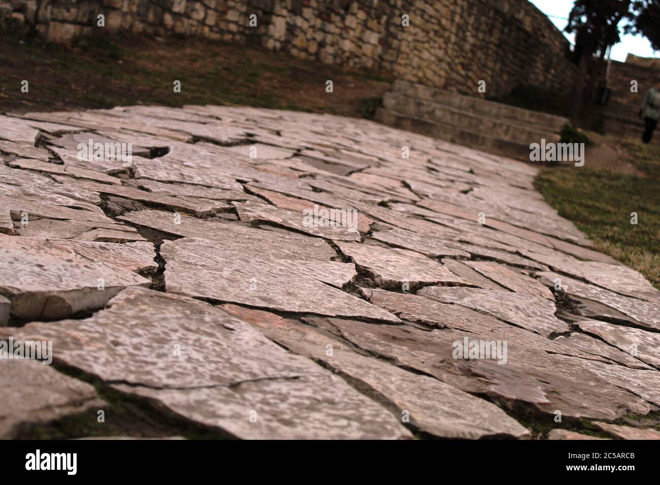 Stone path in the old town Stock Photo - Alamy
