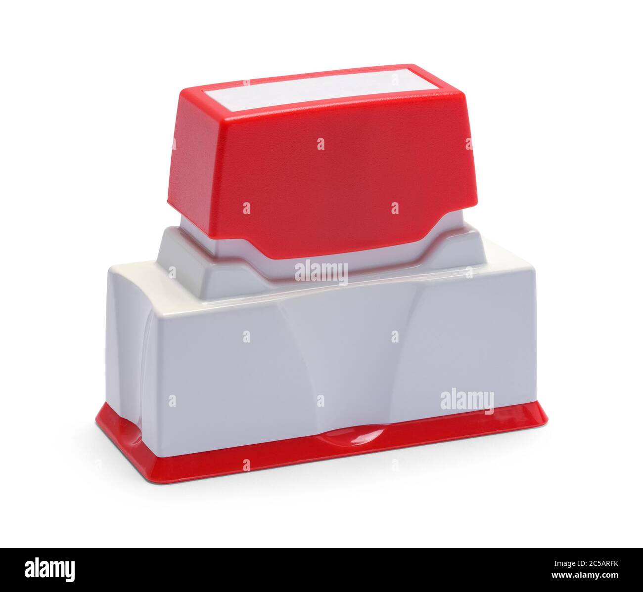 Rubber Work Stamper Isolated on White Background Stock Photo - Alamy