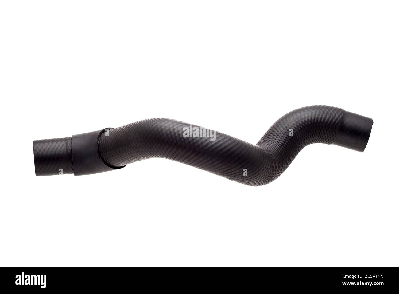 the hard rubber radiator pipe new car spare part isolated on white ...