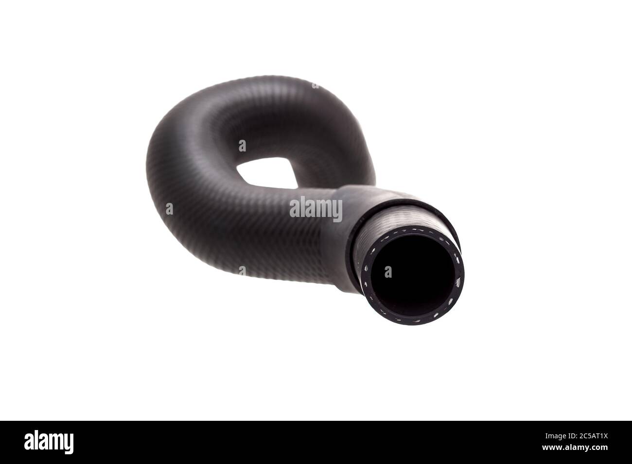 radiator pipe made of black hard rubber new car spare part isolated on ...