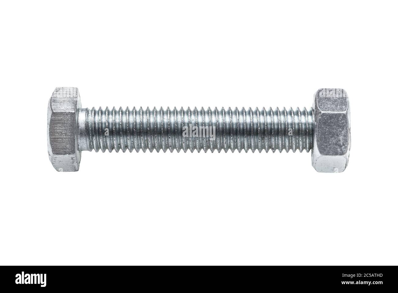 bolt with a threaded nut isolated on a white background Stock Photo - Alamy