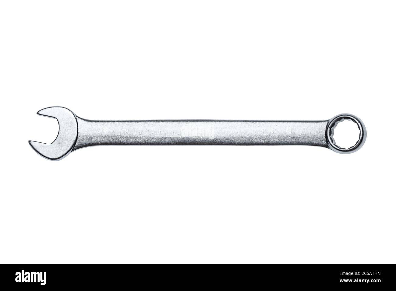 Wrench isolated on white background, hand tool top view Stock Photo - Alamy