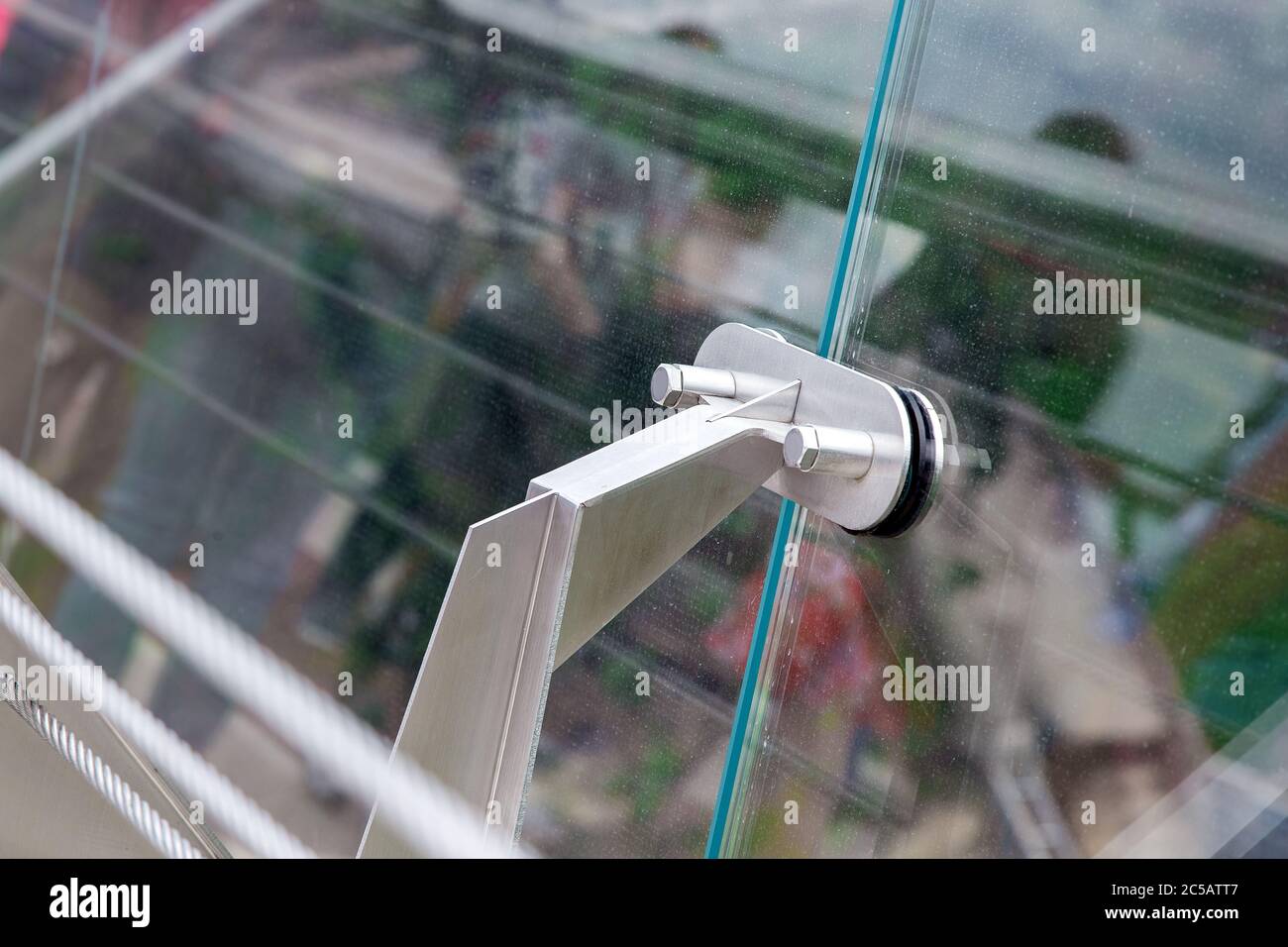 glass bridge construction details of system connectors, fastening of ...