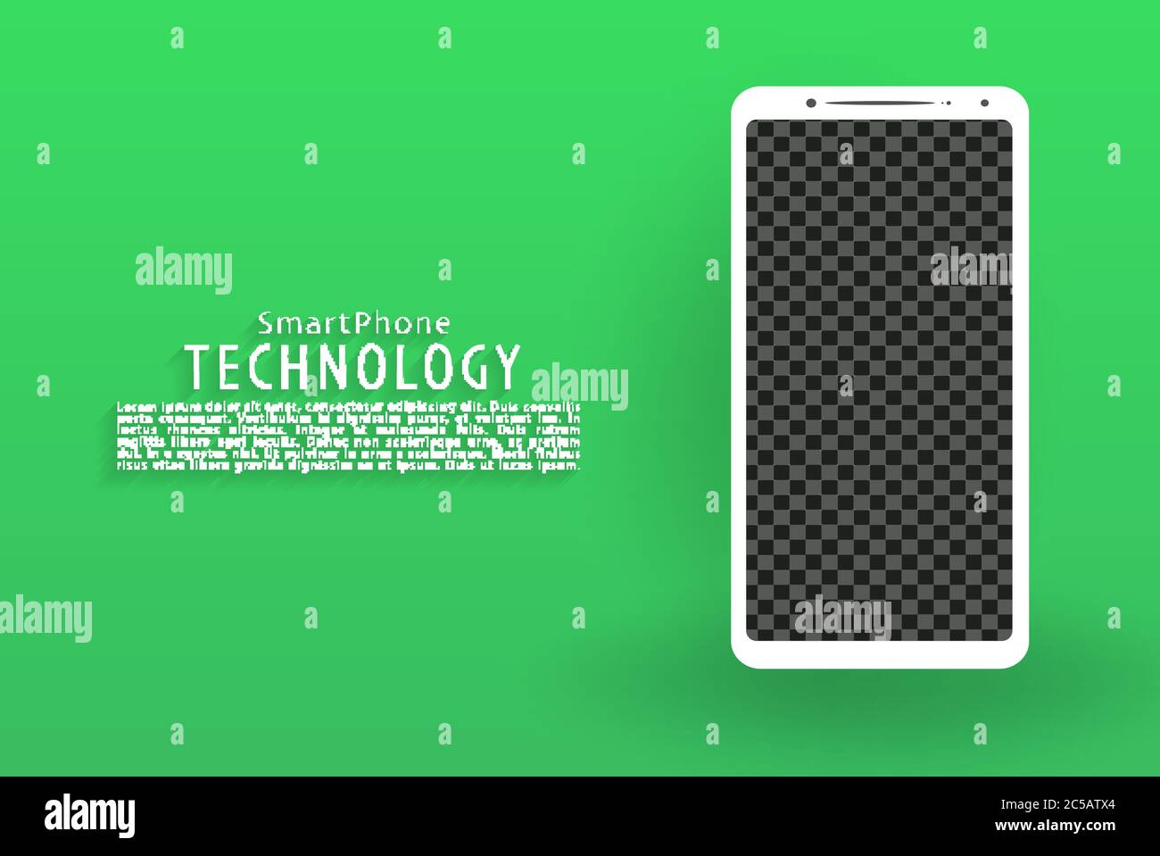 Smartphone screen landing page background, green screen background ...
