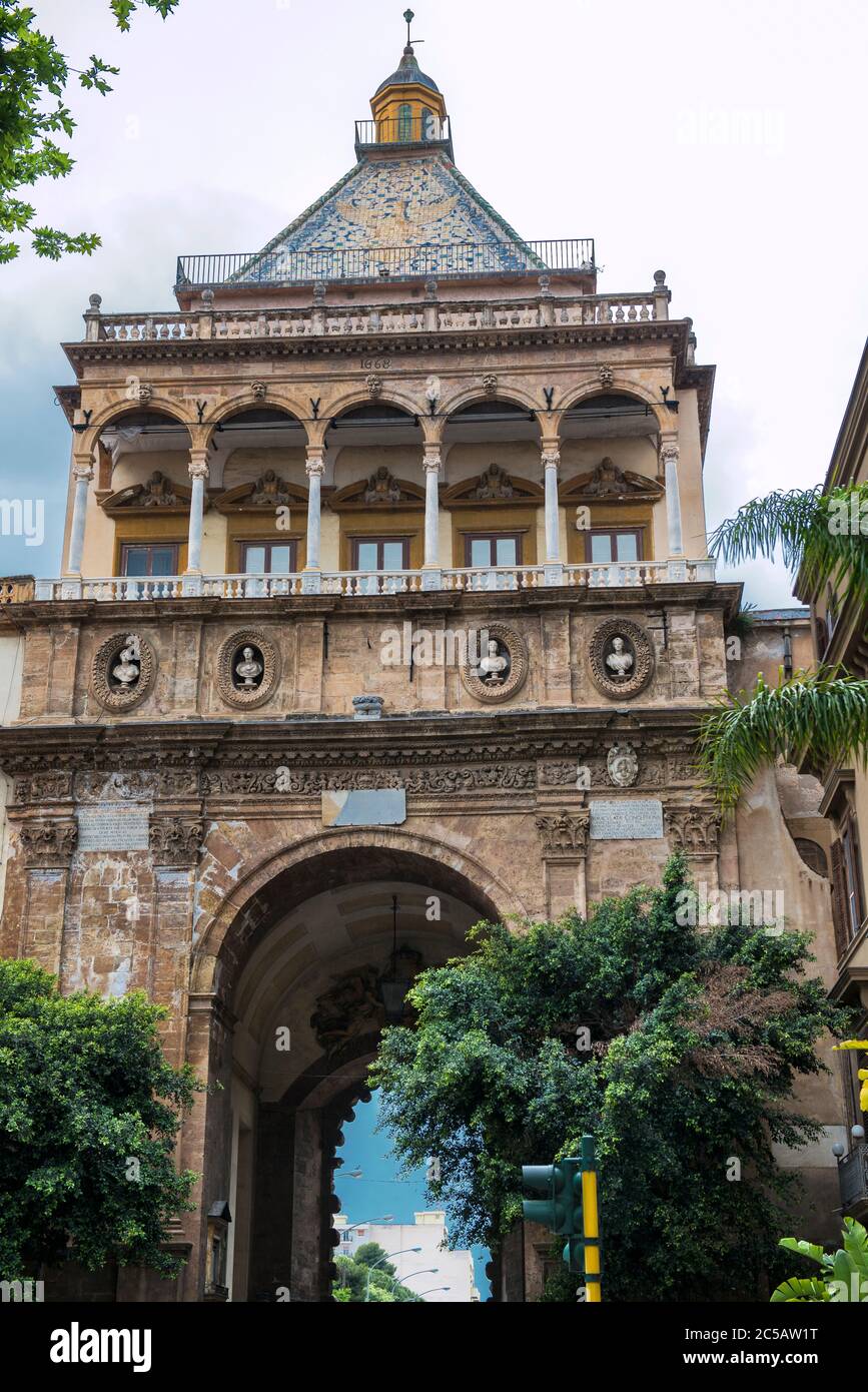 Porta Nuova is a monumental city gate of Palermo, marks the entrance to ...