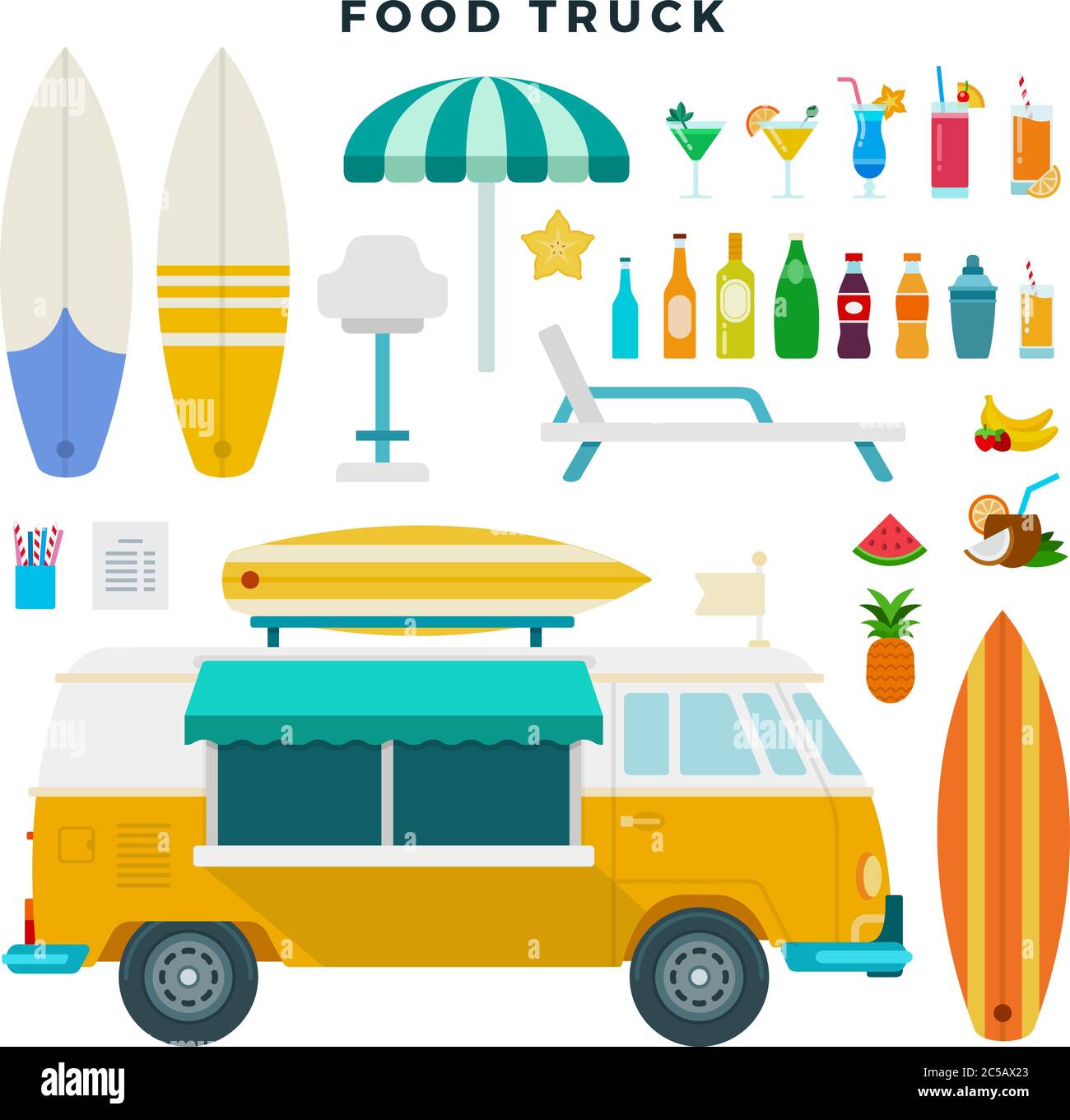 Food drinks van Stock Vector Images - Alamy