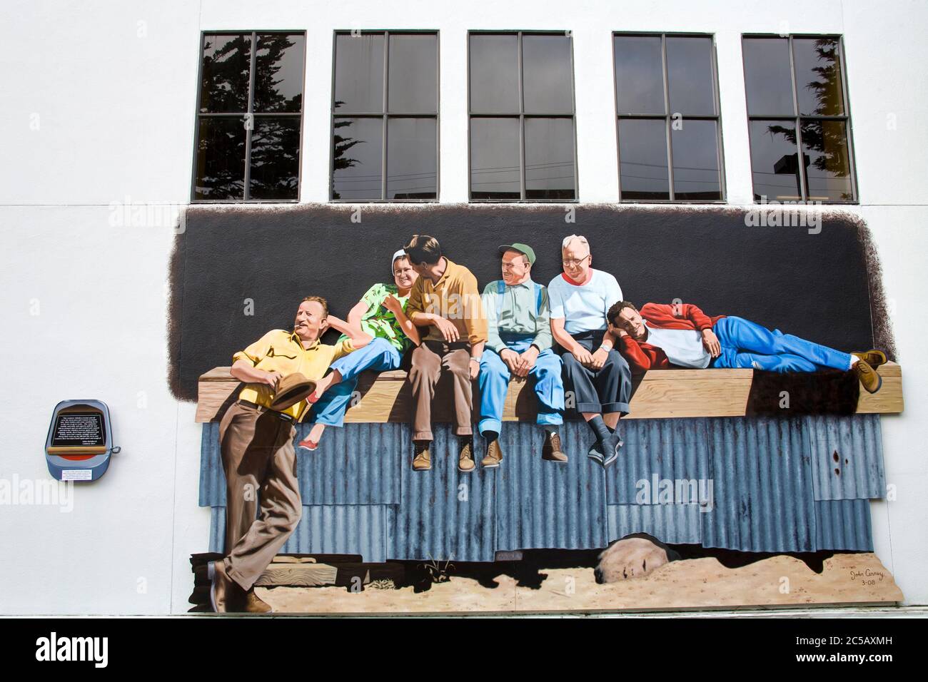 Mural in Cannery Row by John Cerney,Monterey,California,USA Stock Photo - Alamy