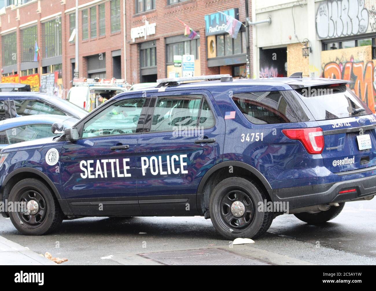 Seattle, Washington, USA. 1st July, 2020. Seattle Police vehicle at the ...