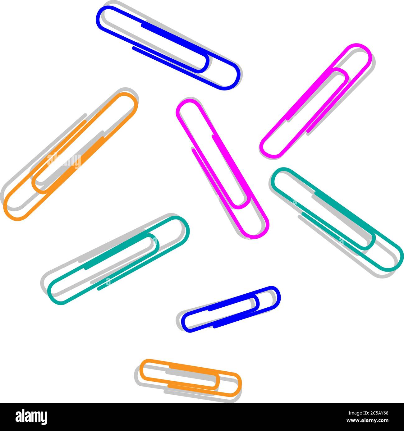 Blue paperclip Stock Vector Images - Alamy