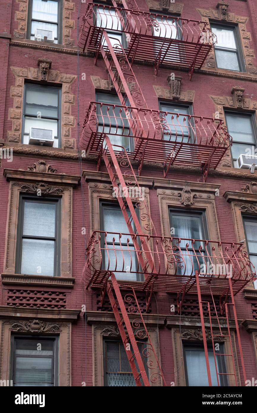 Wrought iron fire escape hi-res stock photography and images - Alamy