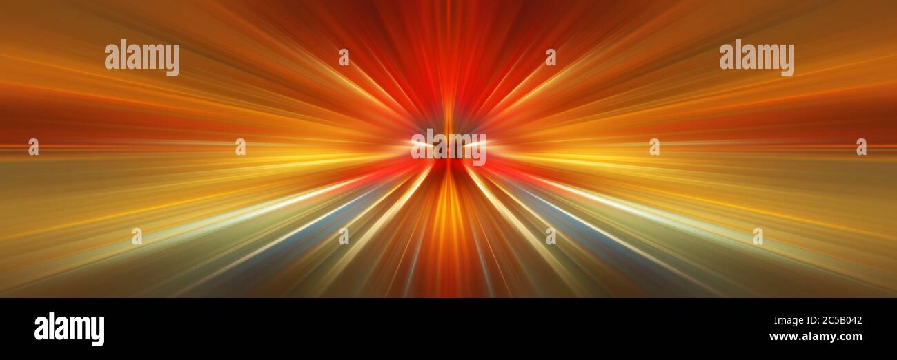 Flash of bright light. Endless light tunnel. Abstract space background ...