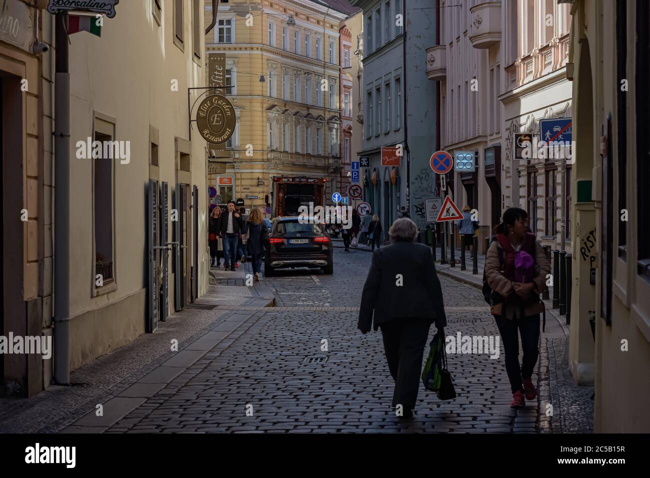 PANORAMIC LIFE STYLE SCENE FROM PRAGUE, CZECH REPUBLIC, SEPTEMBER, 2019 ...