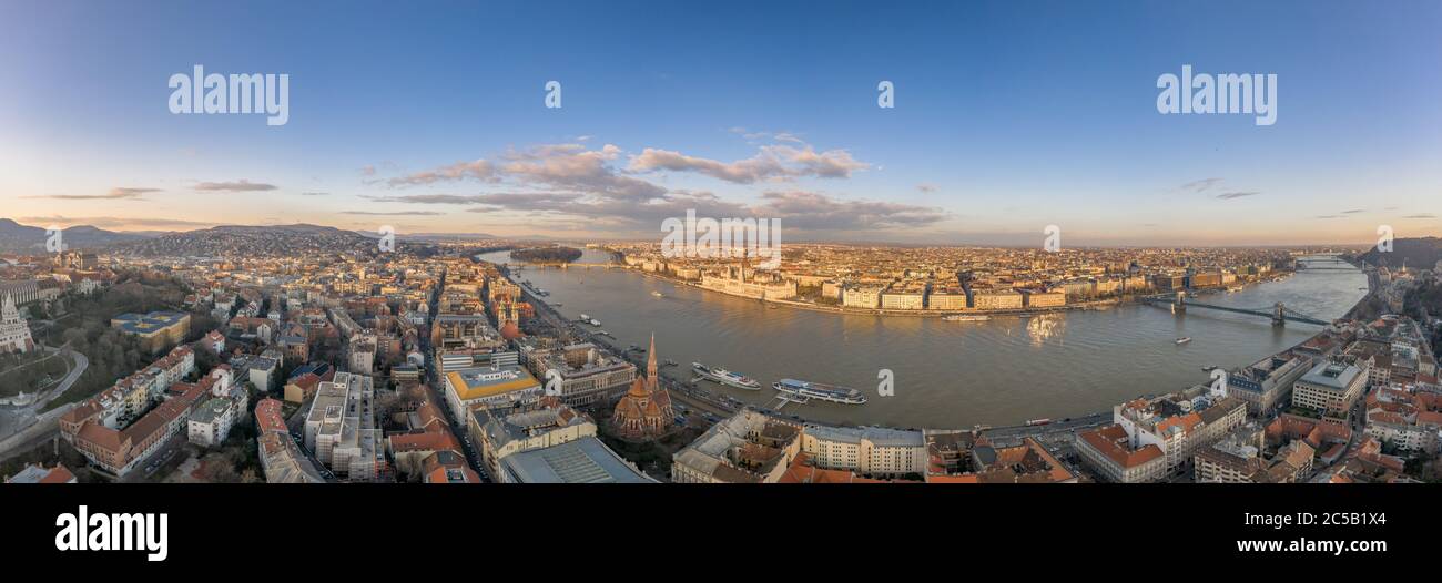 Drone wide view danube river hi-res stock photography and images - Alamy