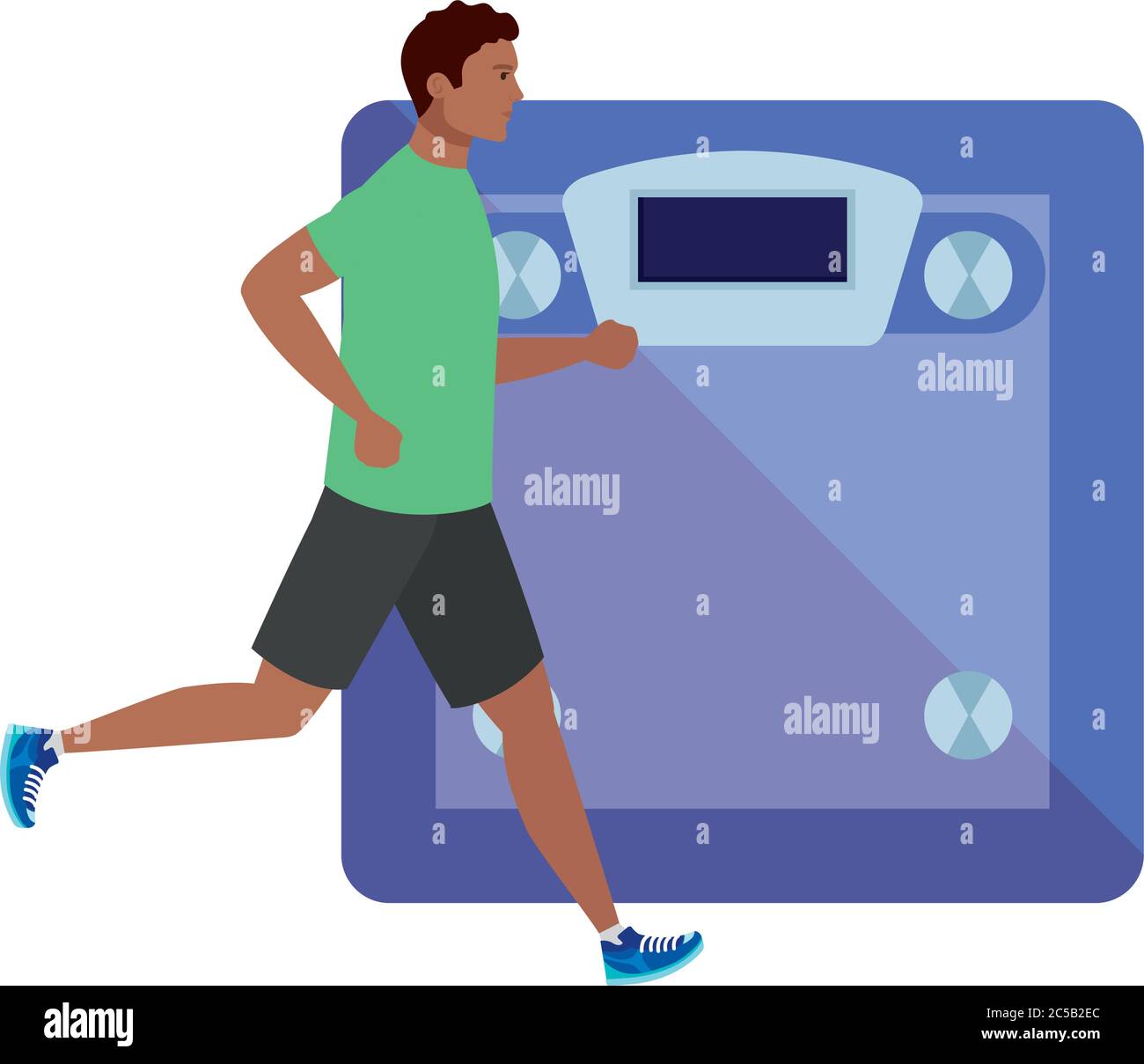 Male athlete weight scale Stock Vector Images - Alamy