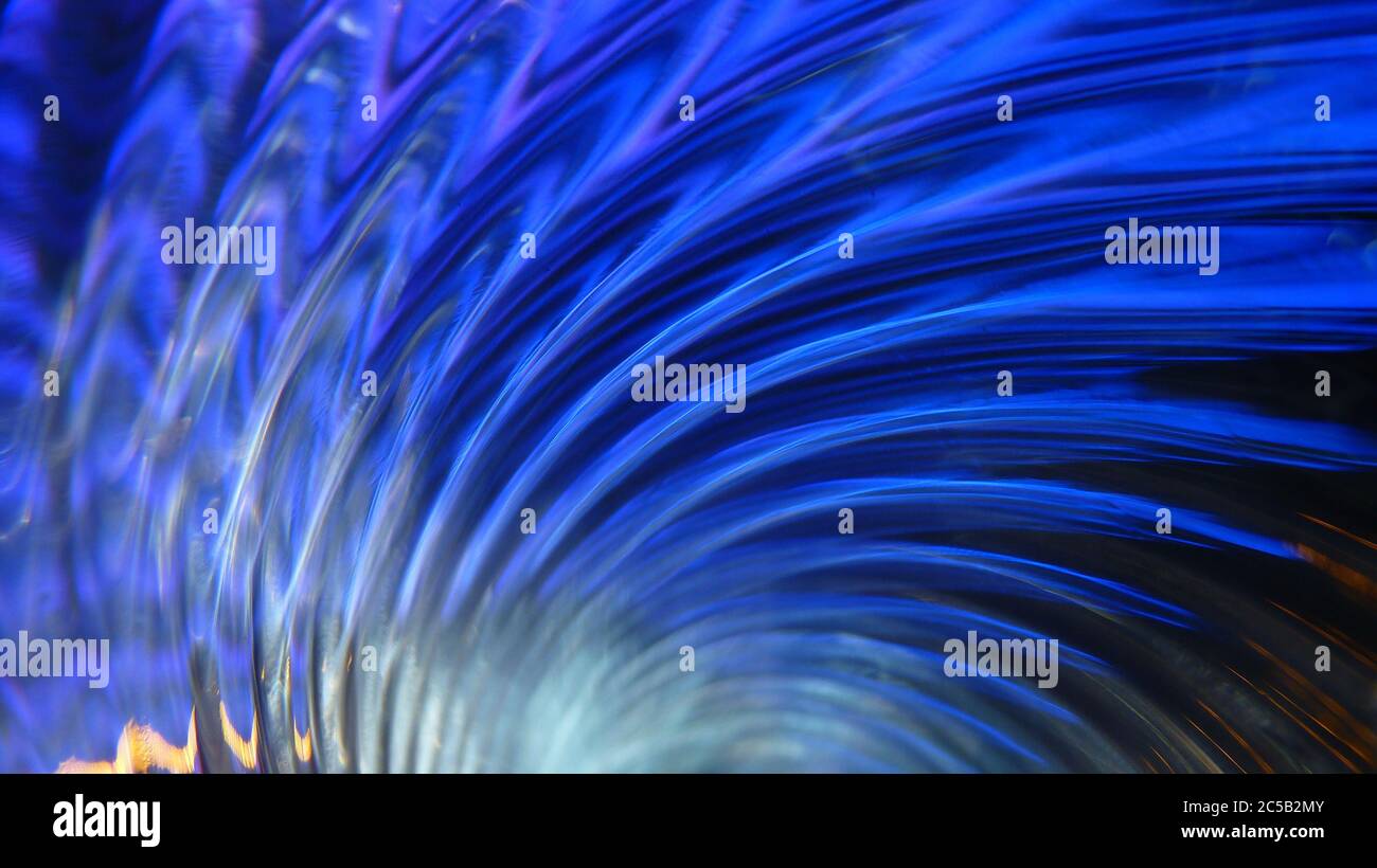 Horizontal shot of smooth blue light art - Visual inspiration Stock ...