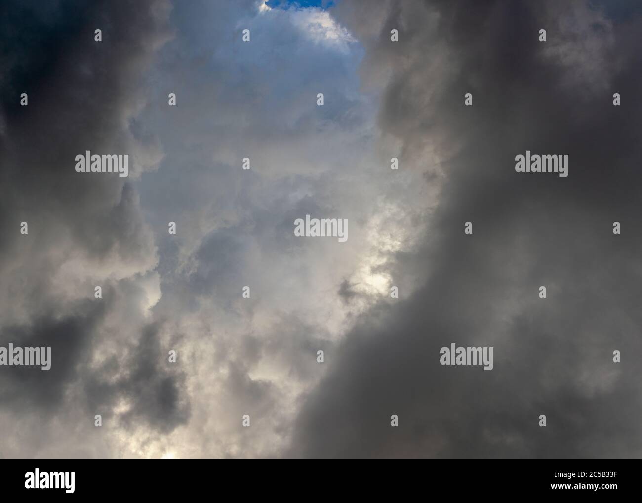 dramatic daylight storm clouds full frame panoramic background Stock ...