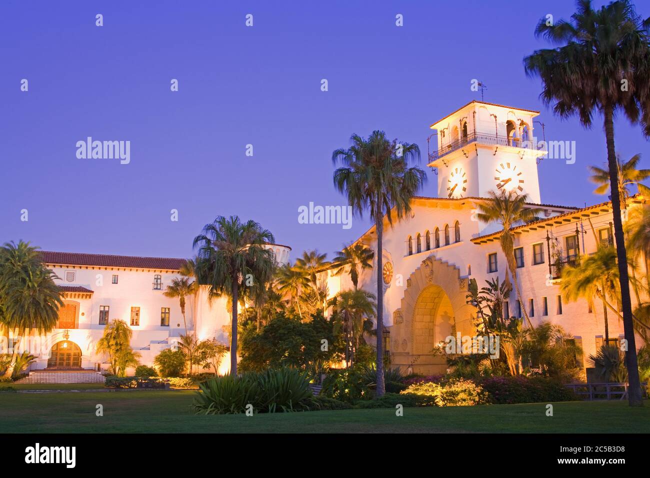 Santa Barbara County Courthouse, Santa Barbara, California, USA Stock ...