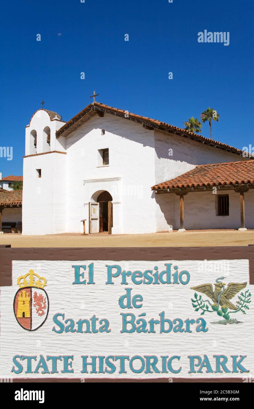 Church, El Presidio De Santa Barbara State Historic Park, Santa Barbara ...