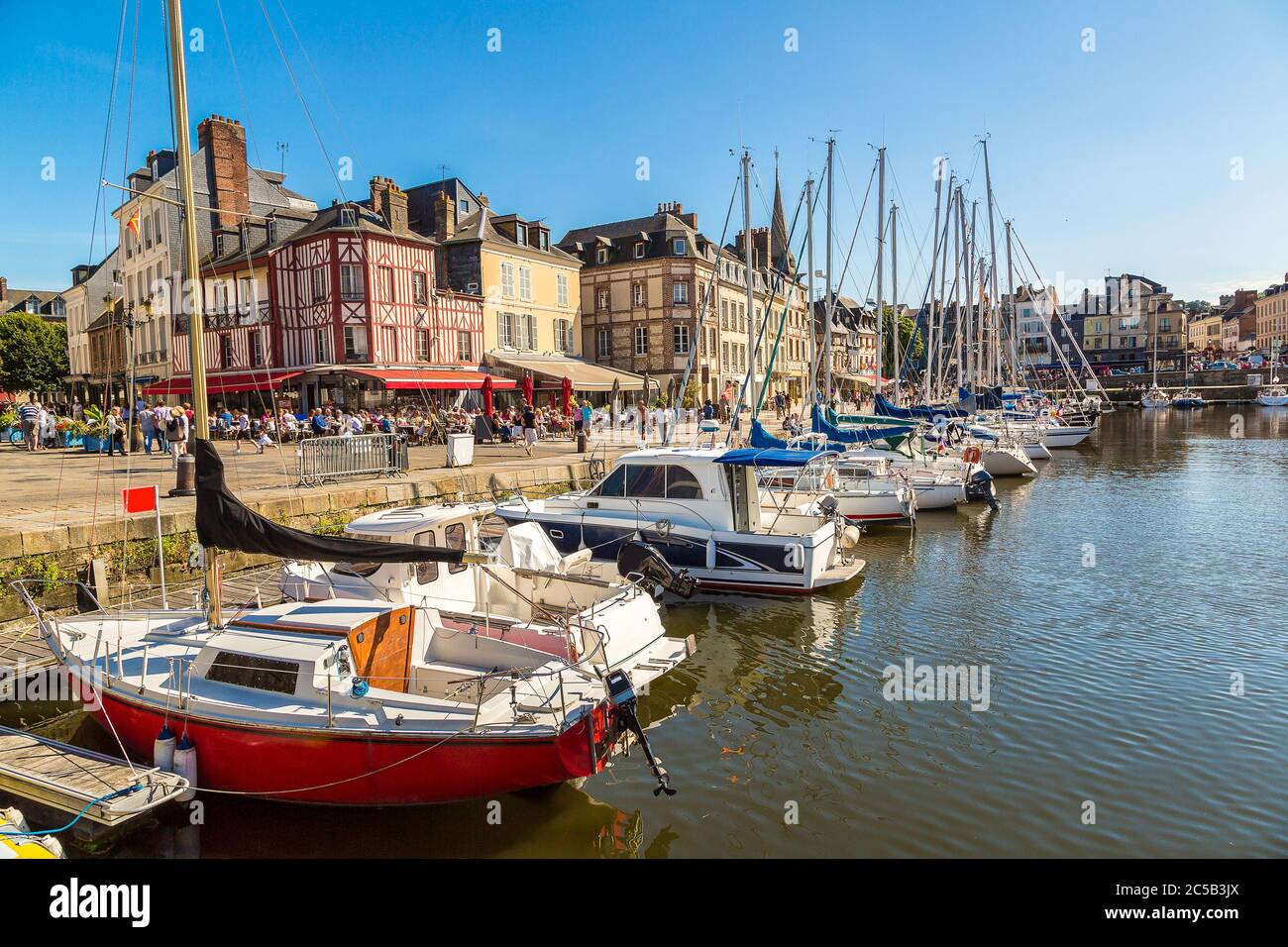 Honfleur Harbour in a beautiful summer day, France Stock Photo - Alamy