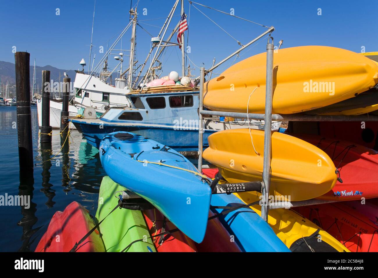 Kayaks at marina hi-res stock photography and images - Alamy